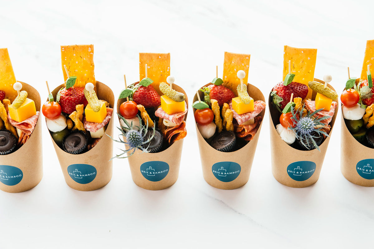 Grazing Cups by the Dozen | Brie & Bamboo